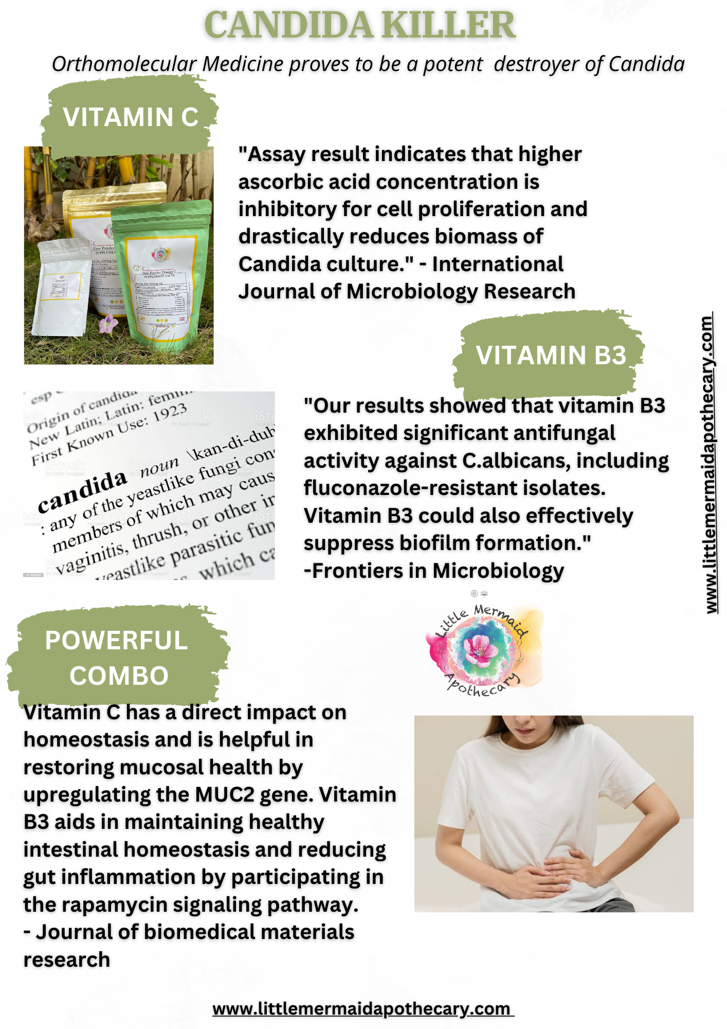 Candida Killer (Vit.C & Niacin) – littlemermaidapothecary